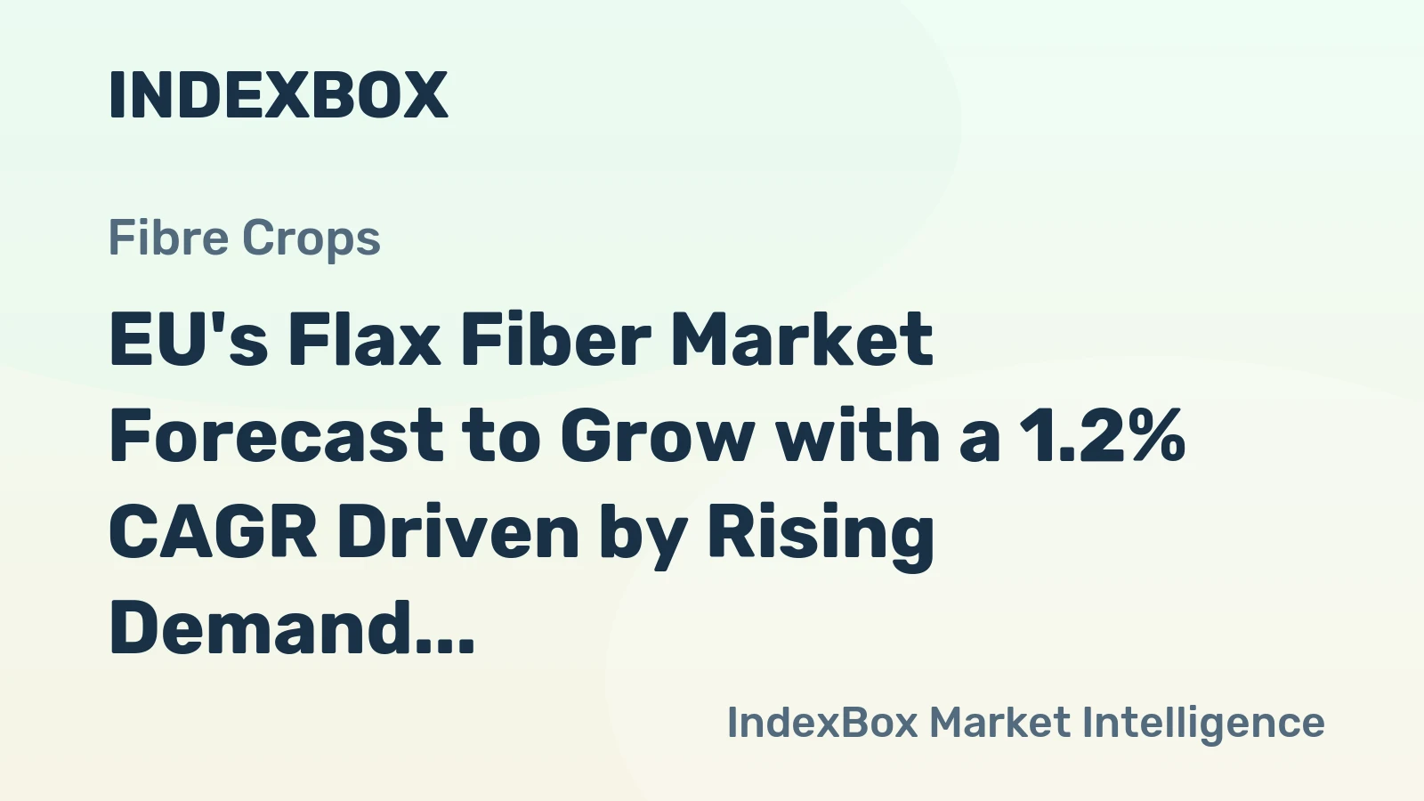 EU's Flax Fiber Market Forecast to Grow with a 1.2% CAGR Driven by Rising Demand