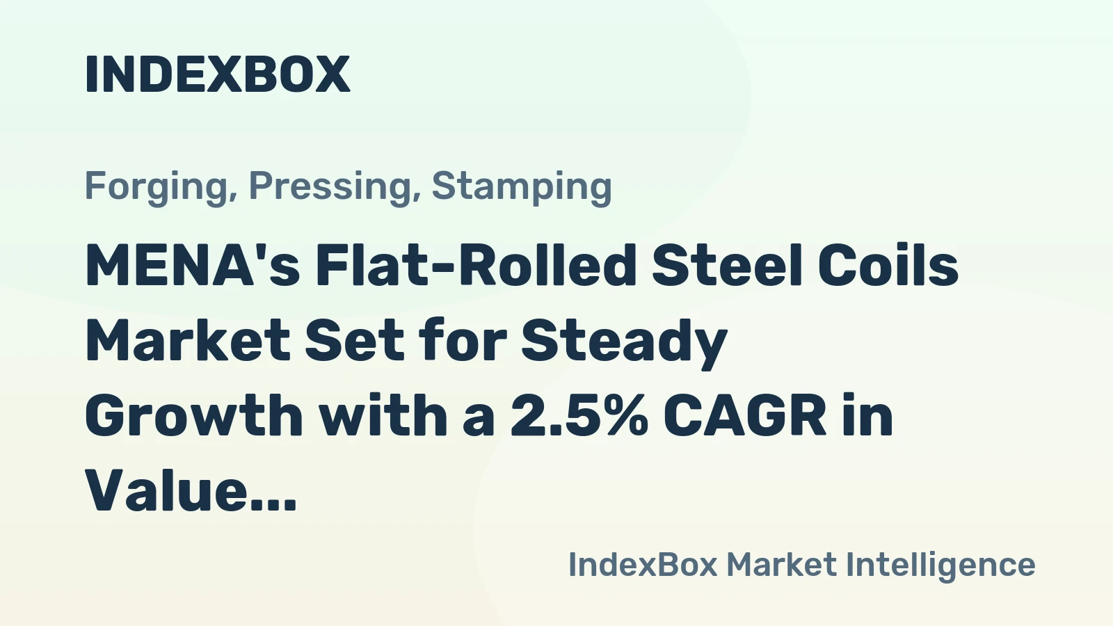 MENA's Flat-Rolled Steel Coils Market Set for Steady Growth with a 2.5% CAGR in Value Through 2035