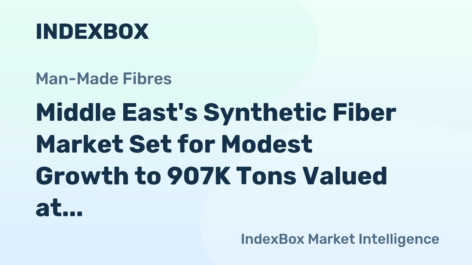 Middle East's Synthetic Fiber Market Set for Modest Growth to 907K Tons Valued at $1.4 Billion