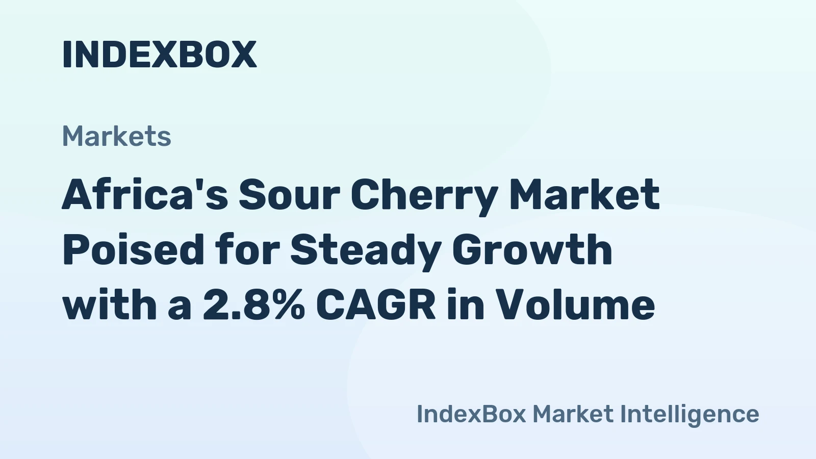 Africa's Sour Cherry Market Poised for Steady Growth with a 2.8% CAGR in Volume