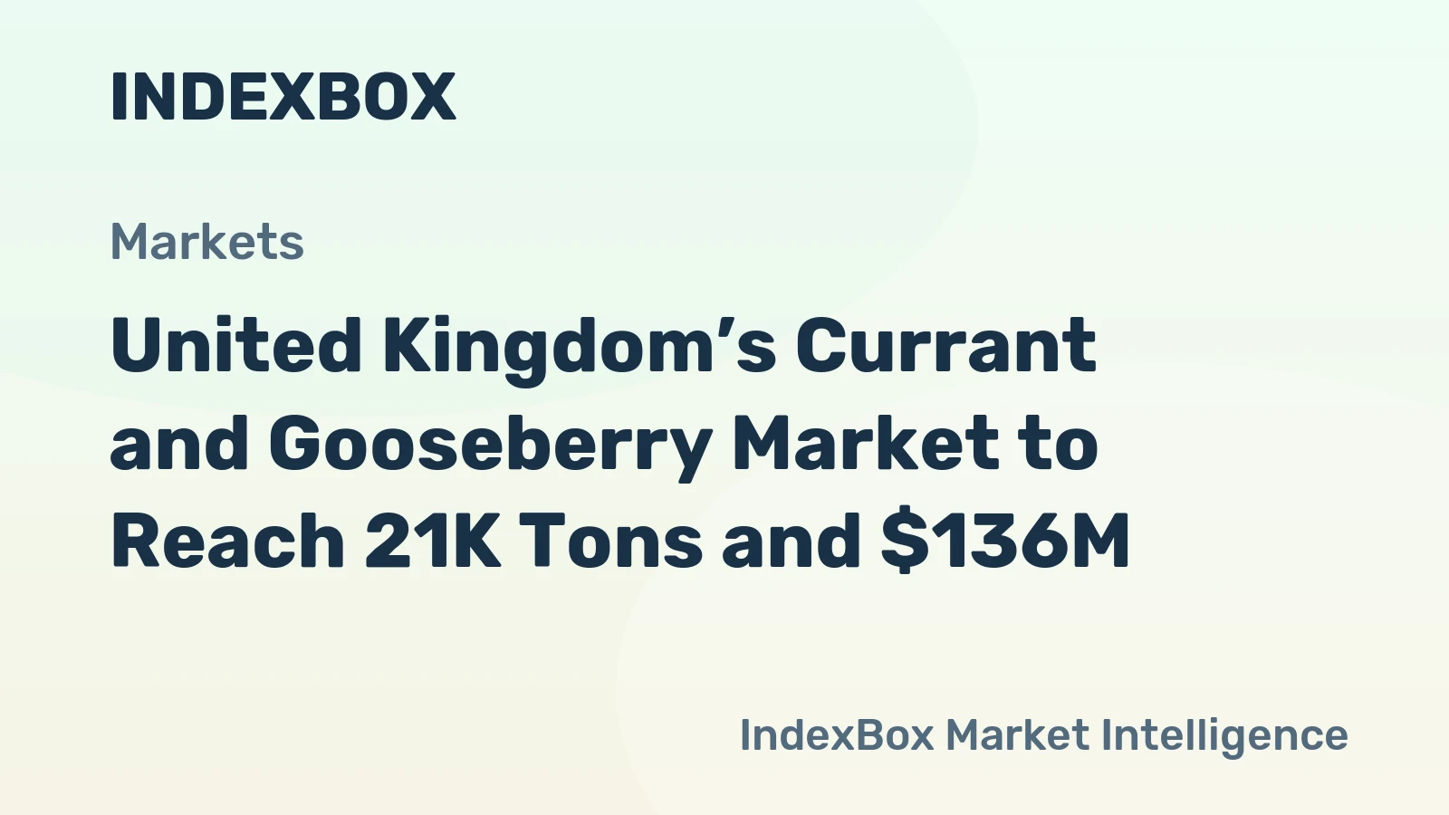 United Kingdom’s Currant and Gooseberry Market to Reach 21K Tons and $136M