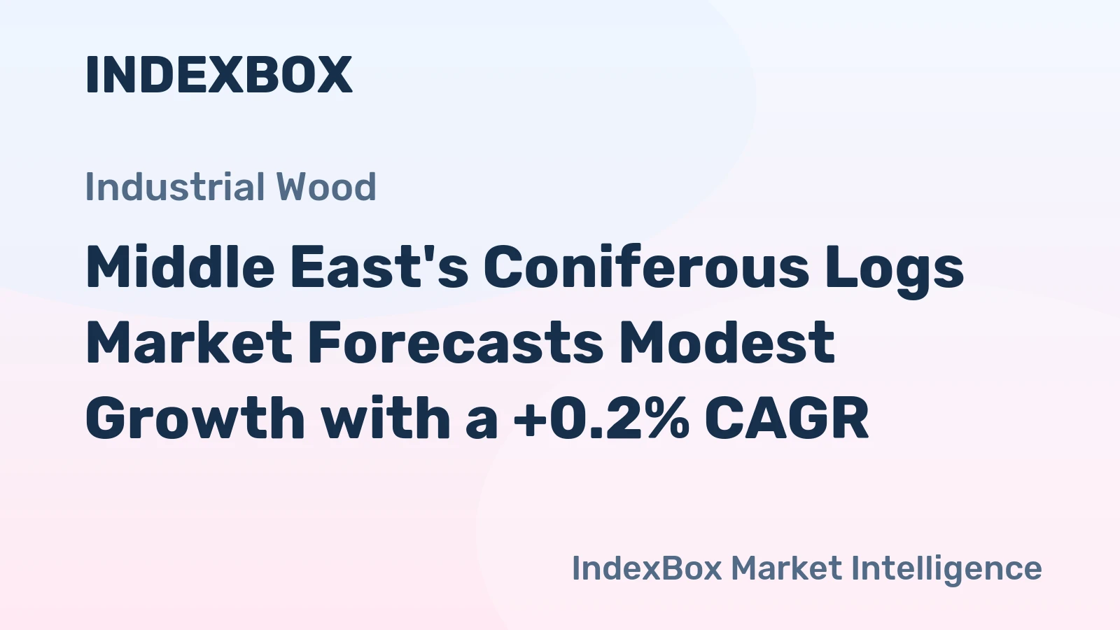 Middle East's Coniferous Logs Market Forecasts Modest Growth with a +0.2% CAGR