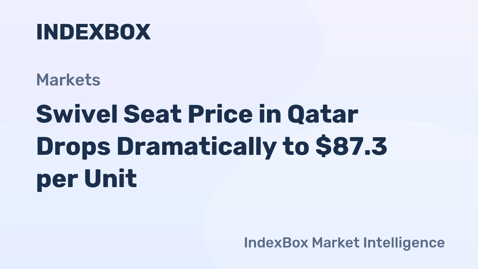 Swivel Seat Price in Qatar Drops Dramatically to $87.3 per Unit
