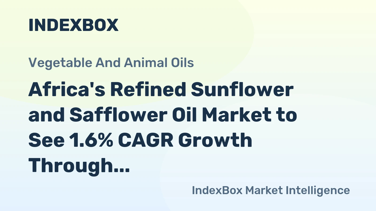 Africa's Refined Sunflower and Safflower Oil Market to See 1.6% CAGR Growth Through 2035