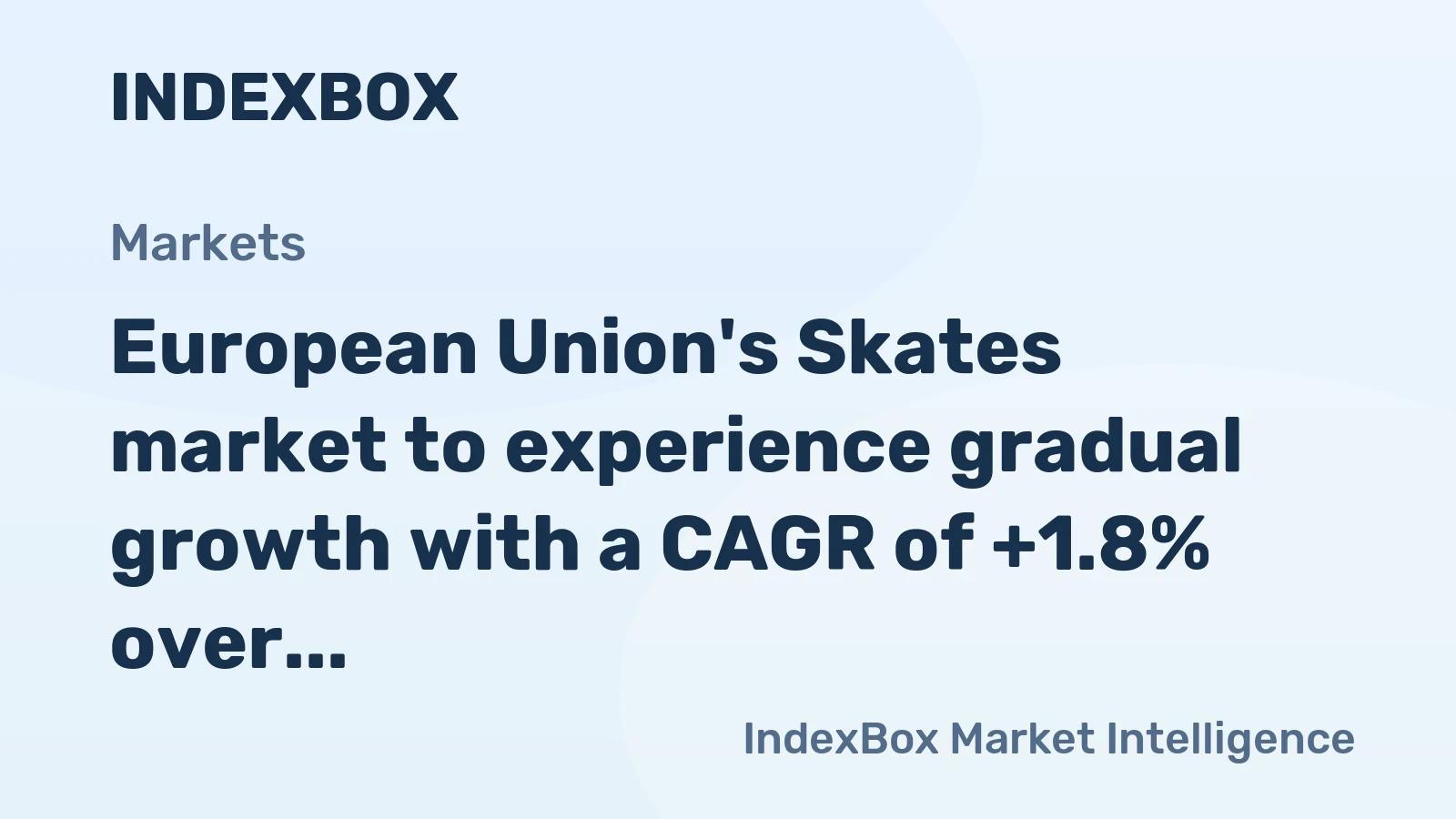 European Union's Skates market to experience gradual growth with a CAGR of +1.8% over the next decade