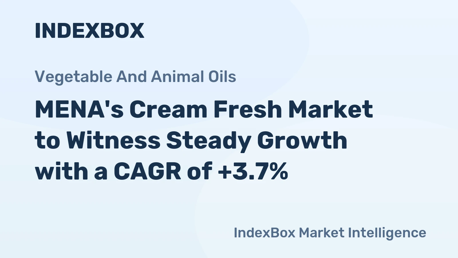 MENA's Cream Fresh Market to Witness Steady Growth with a CAGR of +3.7%