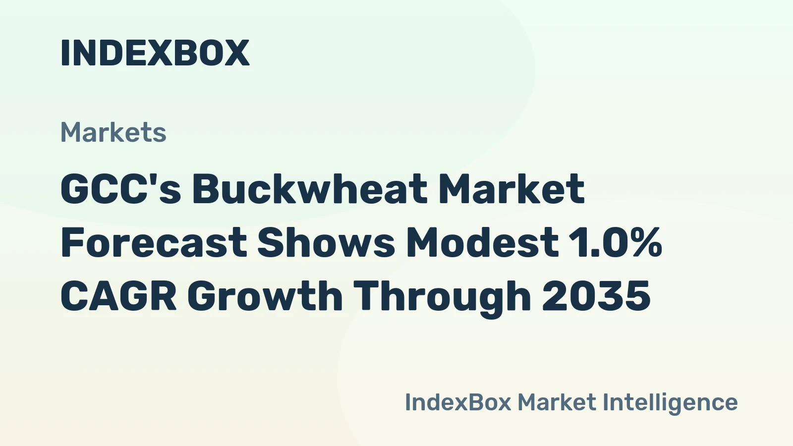 GCC's Buckwheat Market Forecast Shows Modest 1.0% CAGR Growth Through 2035