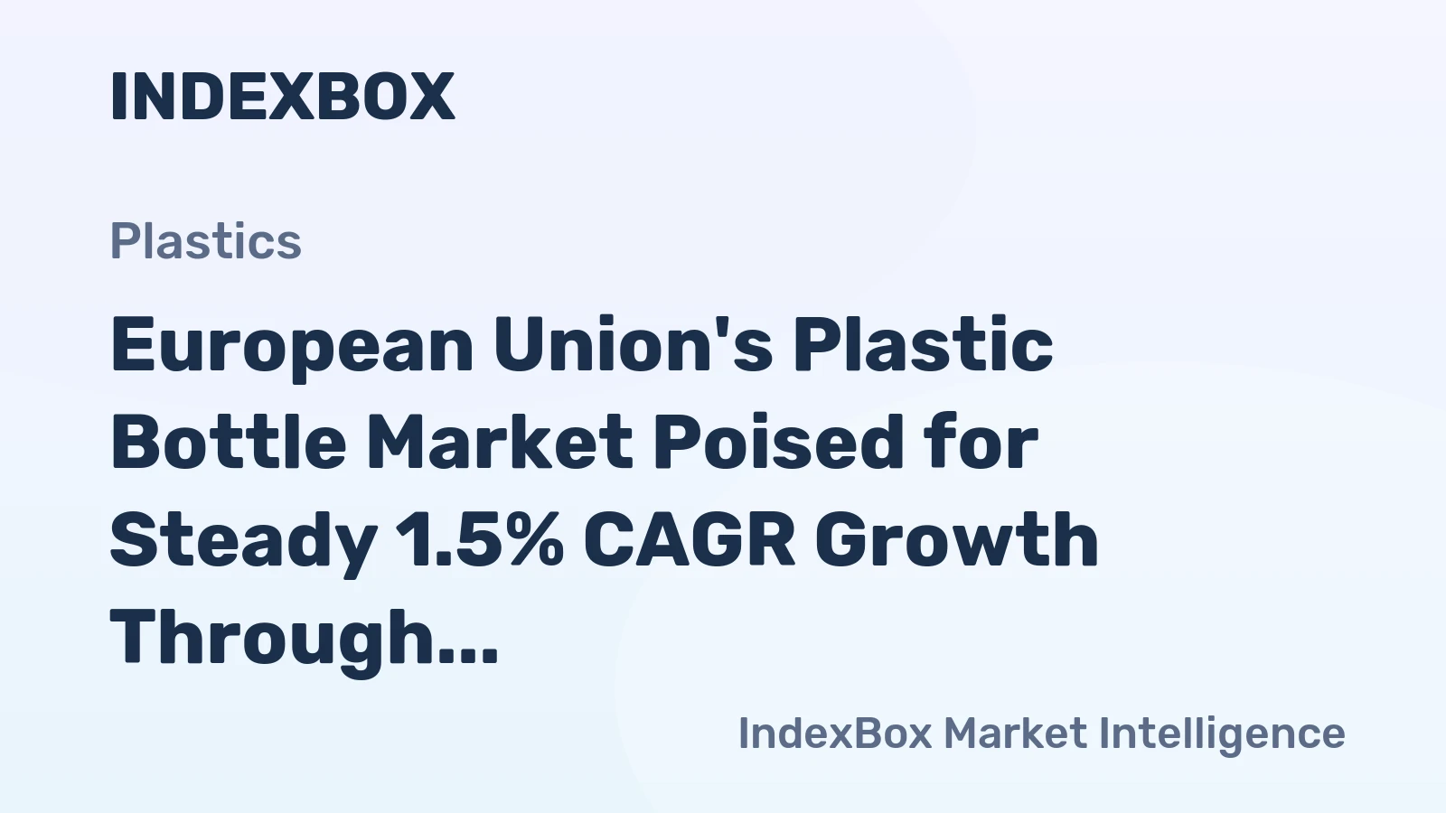 European Union's Plastic Bottle Market Poised for Steady 1.5% CAGR Growth Through 2035