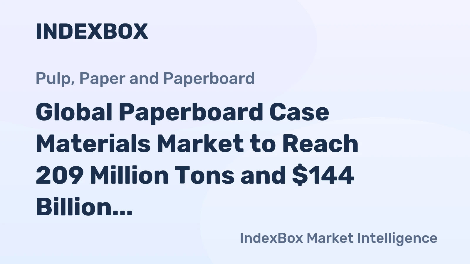 Global Paperboard Case Materials Market to Reach 209 Million Tons and $144 Billion by 2035