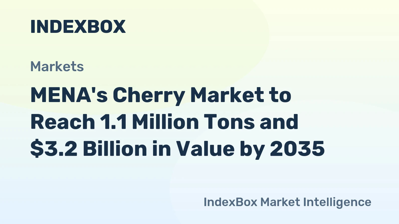 MENA's Cherry Market to Reach 1.1 Million Tons and $3.2 Billion in Value by 2035