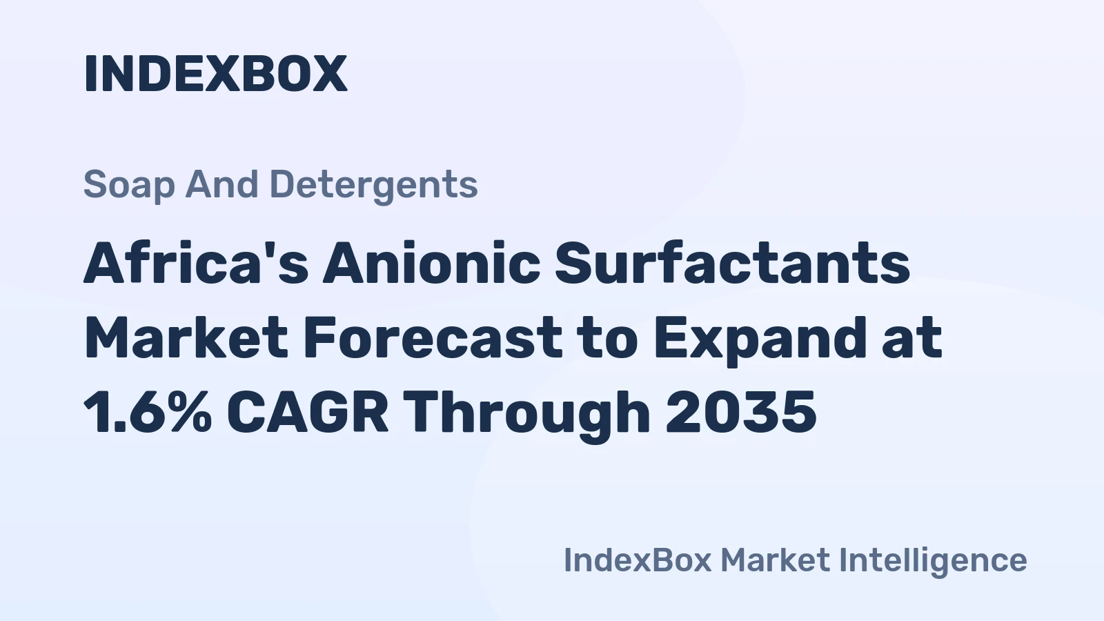 Africa's Anionic Surfactants Market Forecast to Expand at 1.6% CAGR Through 2035