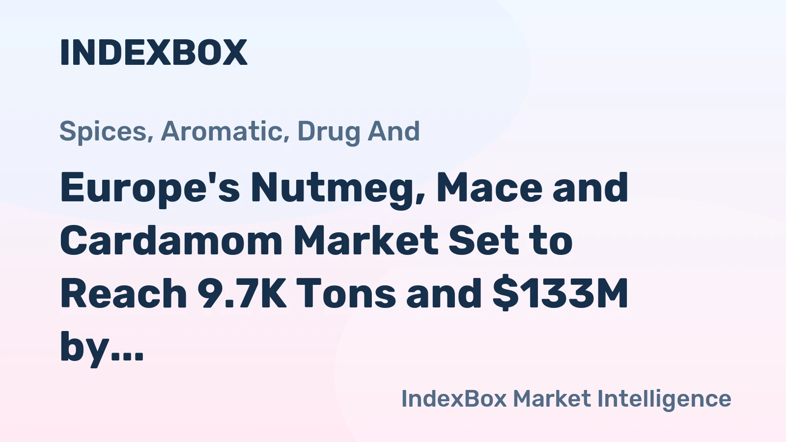 Europe's Nutmeg, Mace and Cardamom Market Set to Reach 9.7K Tons and $133M by 2035