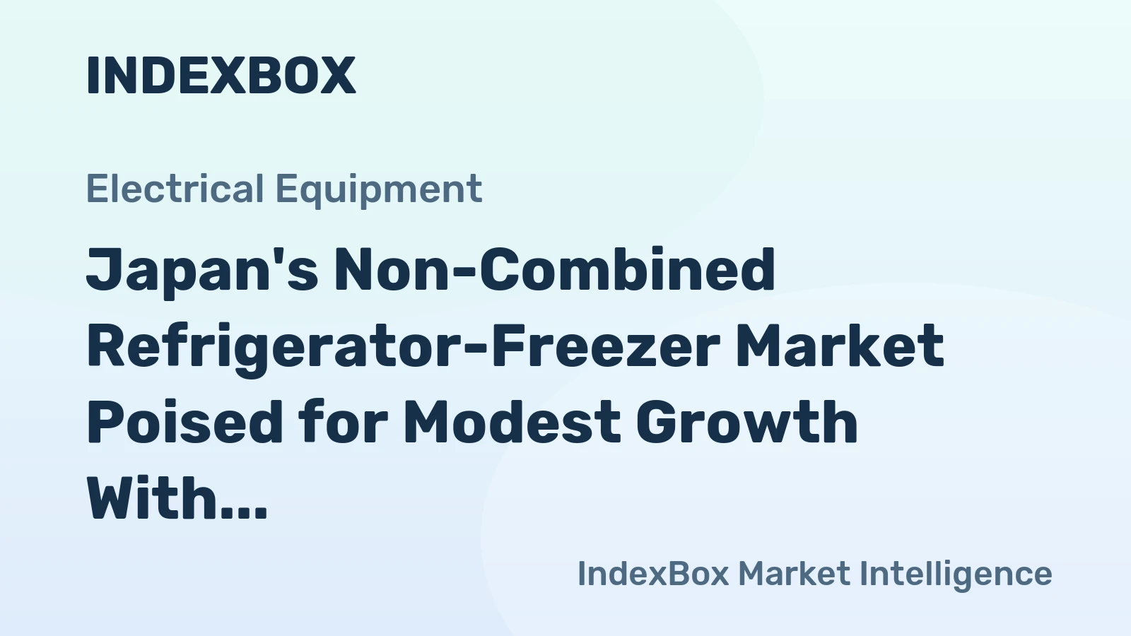 Japan's Non-Combined Refrigerator-Freezer Market Poised for Modest Growth With 3.3% CAGR in Value