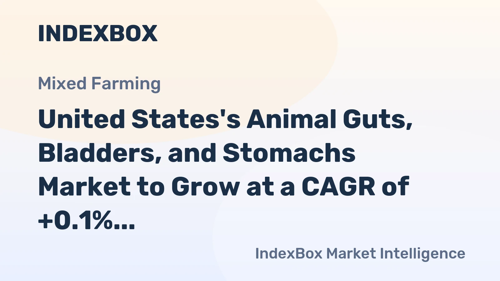 United States's Animal Guts, Bladders, and Stomachs Market to Grow at a CAGR of +0.1% from 2024 to 2035