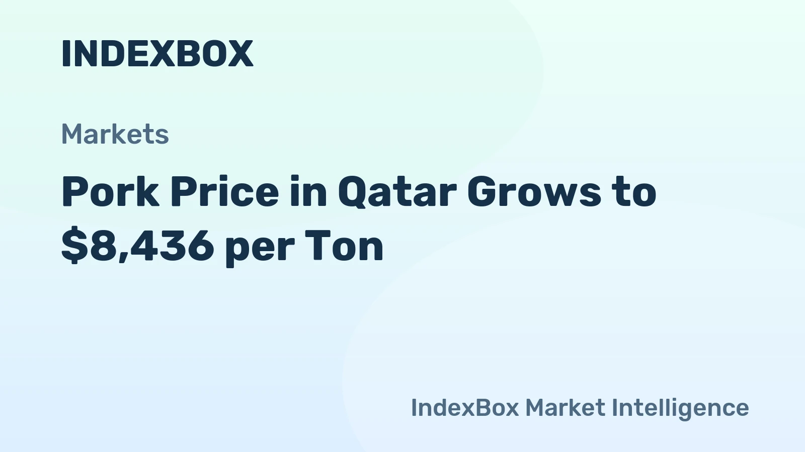 Pork Price in Qatar Grows to $8,436 per Ton