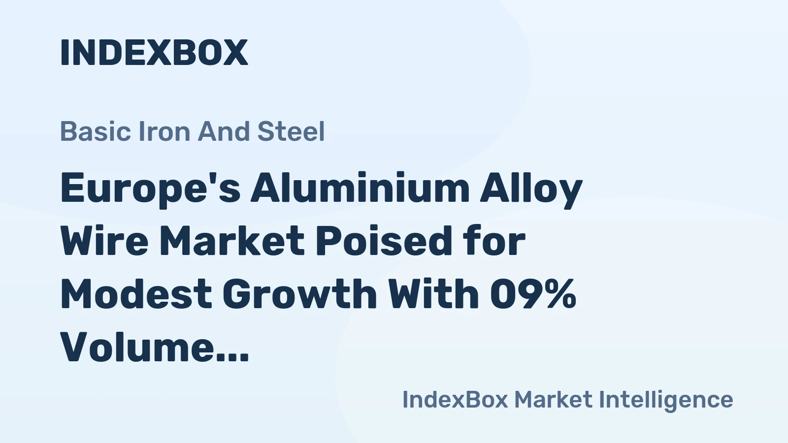 Europe's Aluminium Alloy Wire Market Poised for Modest Growth With 09% Volume CAGR Through 2035
