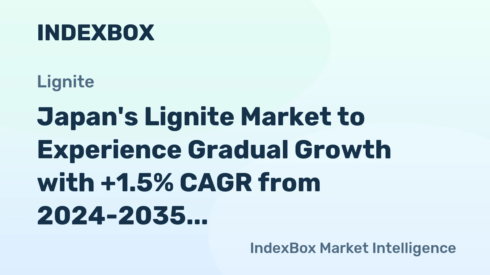 Japan's Lignite Market to Experience Gradual Growth with +1.5% CAGR from 2024-2035