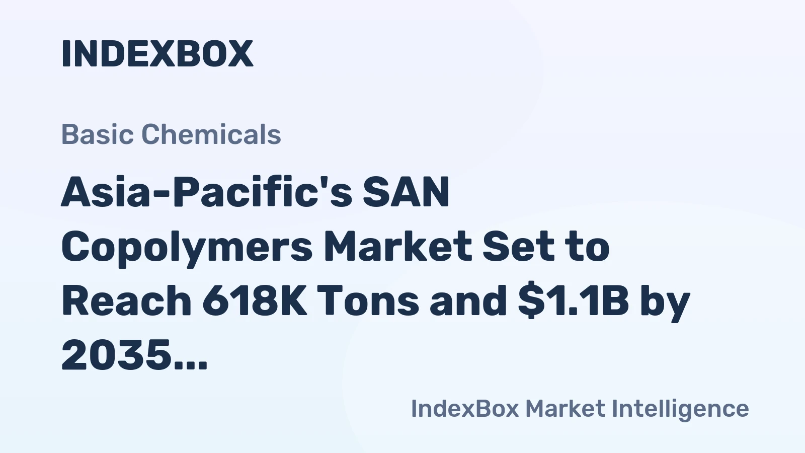 Asia-Pacific's SAN Copolymers Market Set to Reach 618K Tons and $1.1B by 2035