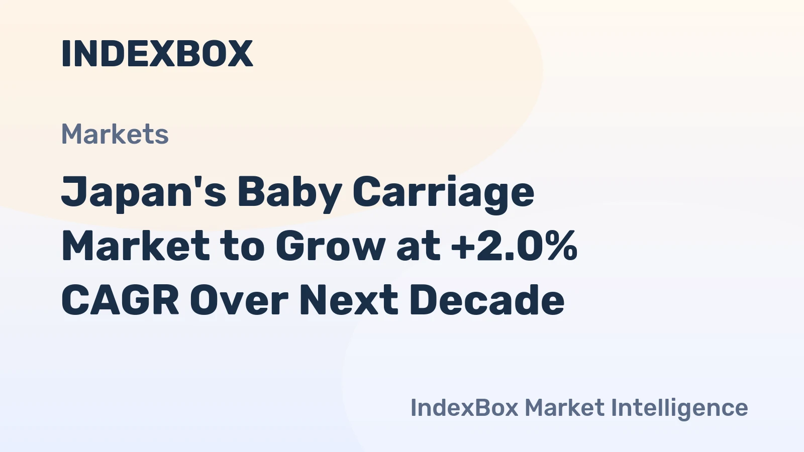 Japan's Baby Carriage Market to Grow at +2.0% CAGR Over Next Decade