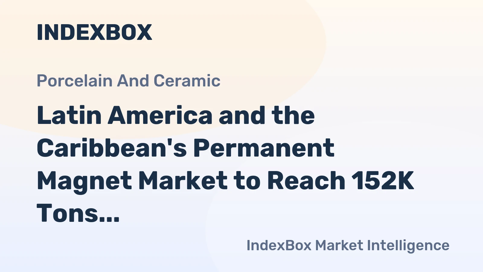Latin America and the Caribbean's Permanent Magnet Market to Reach 152K Tons and $2.4B by 2035