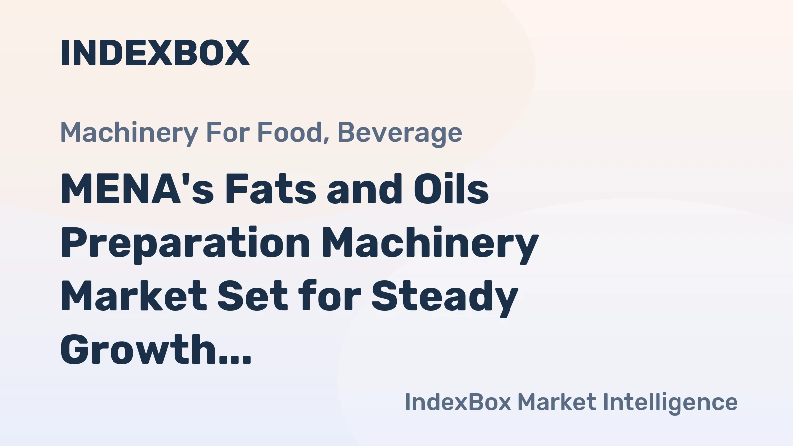MENA's Fats and Oils Preparation Machinery Market Set for Steady Growth with 2.2% CAGR Through 2035
