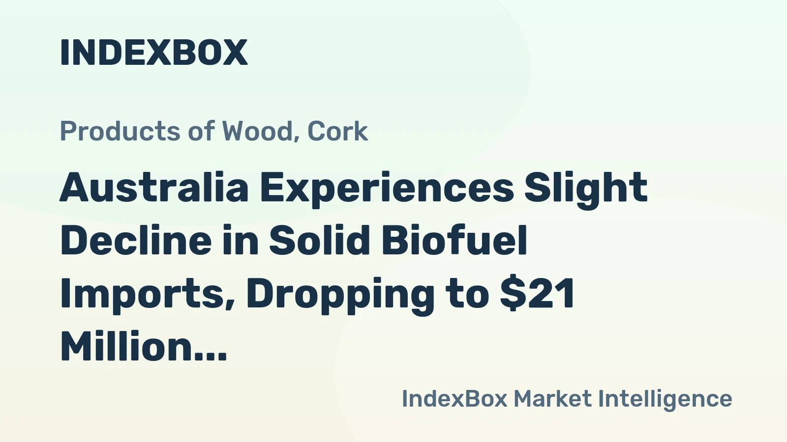Australia Experiences Slight Decline in Solid Biofuel Imports, Dropping to $21 Million in 2023