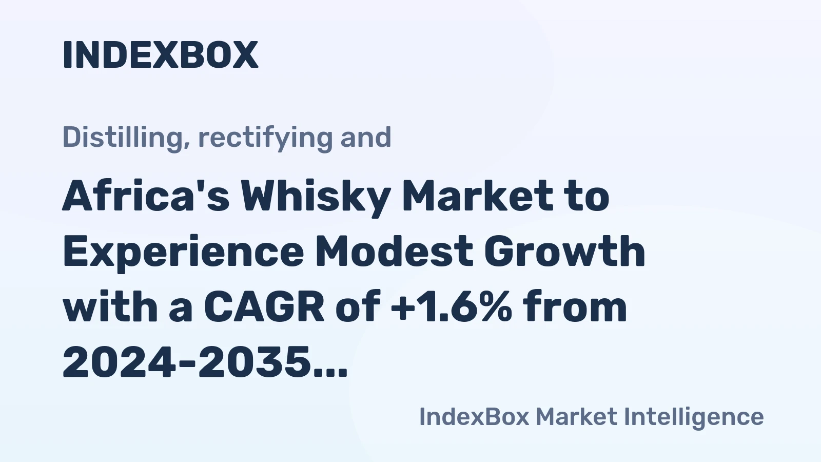 Africa's Whisky Market to Experience Modest Growth with a CAGR of +1.6% from 2024-2035