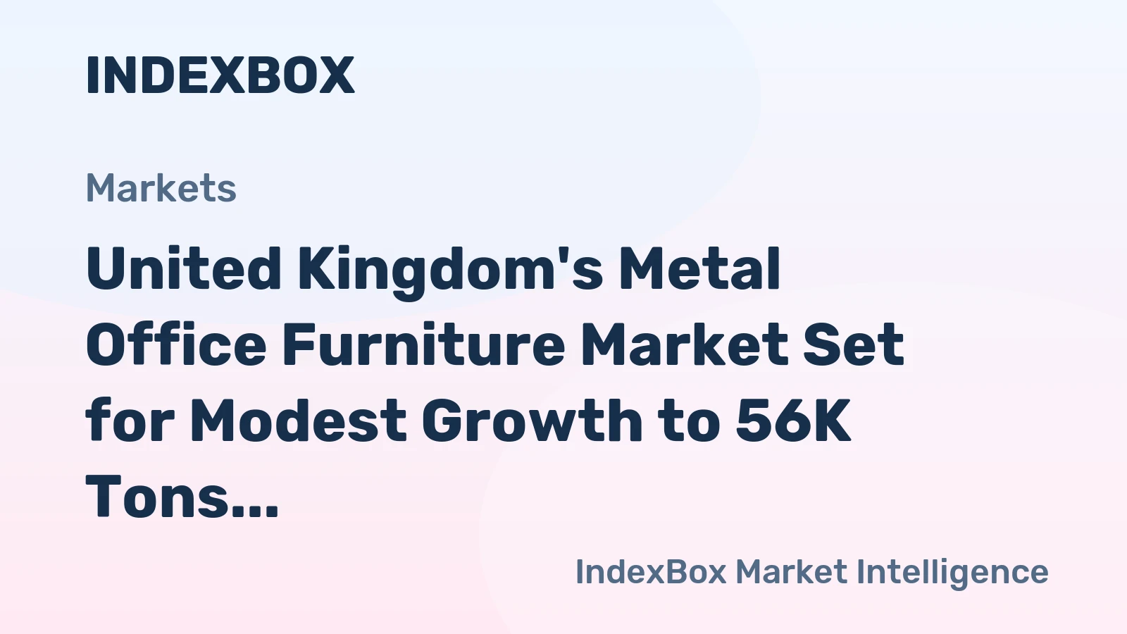 United Kingdom's Metal Office Furniture Market Set for Modest Growth to 56K Tons and $474M Value