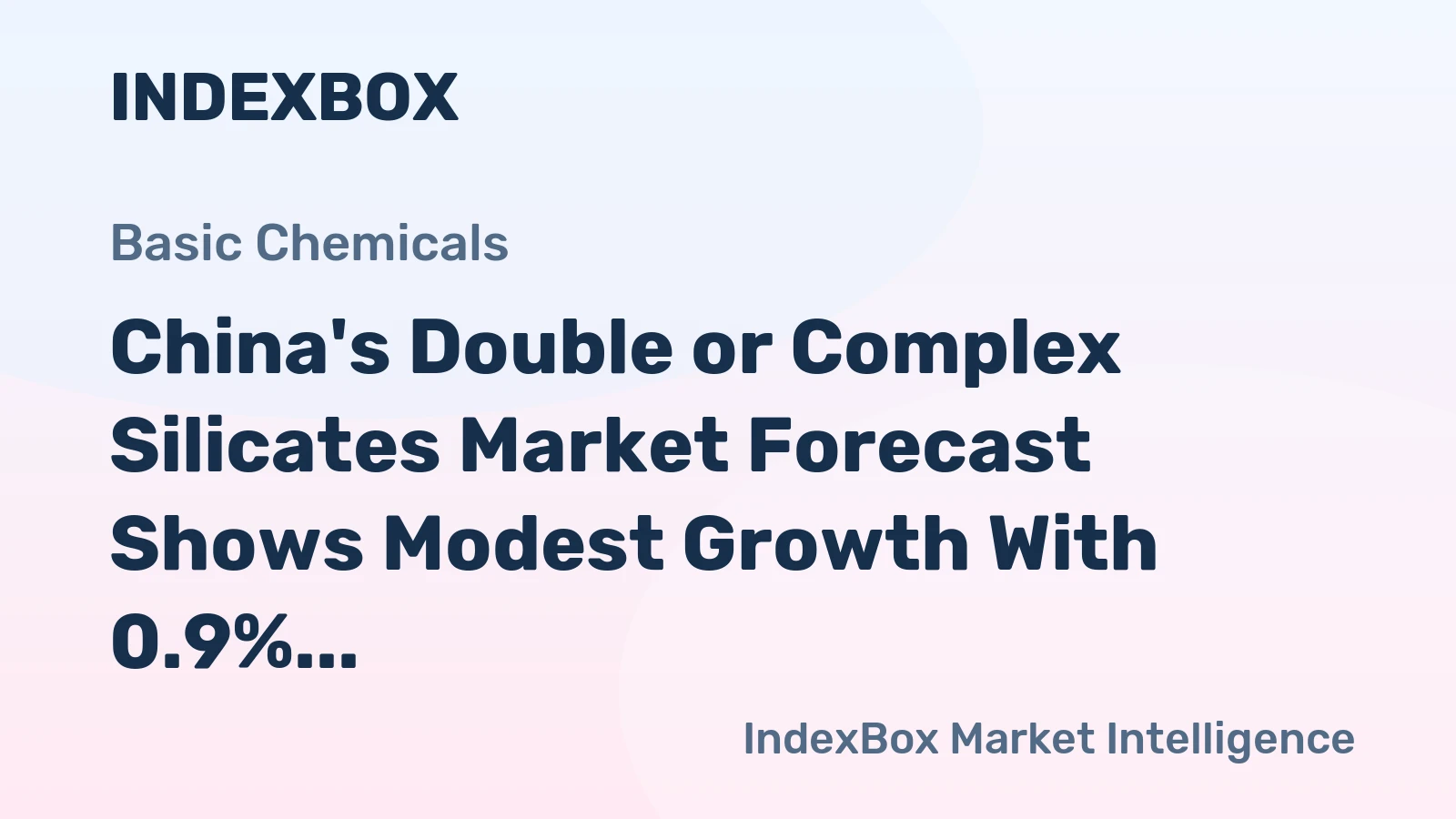 China's Double or Complex Silicates Market Forecast Shows Modest Growth With 0.9% CAGR Through 2035