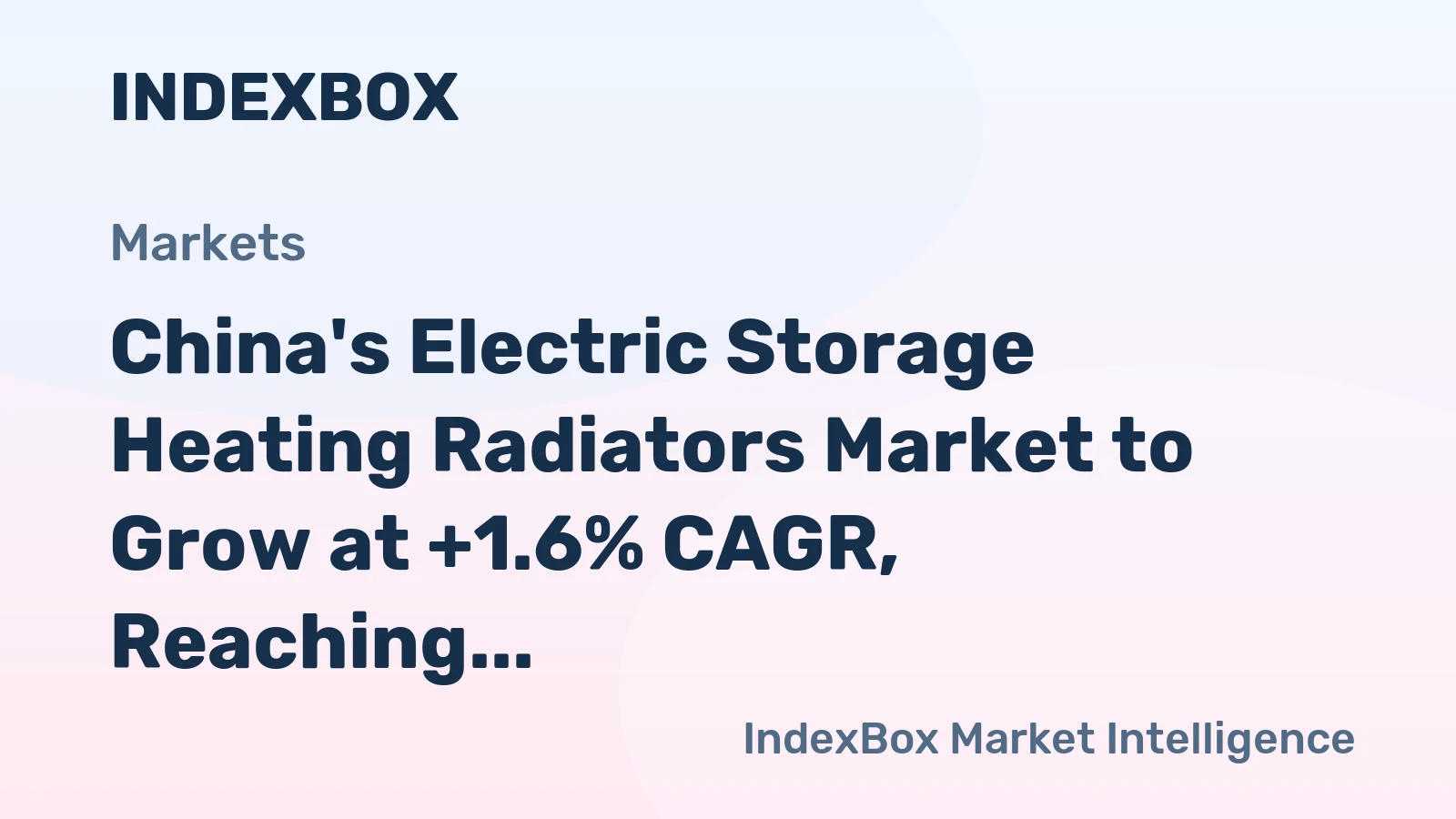 China's Electric Storage Heating Radiators Market to Grow at +1.6% CAGR, Reaching 3.5M Units by 2035