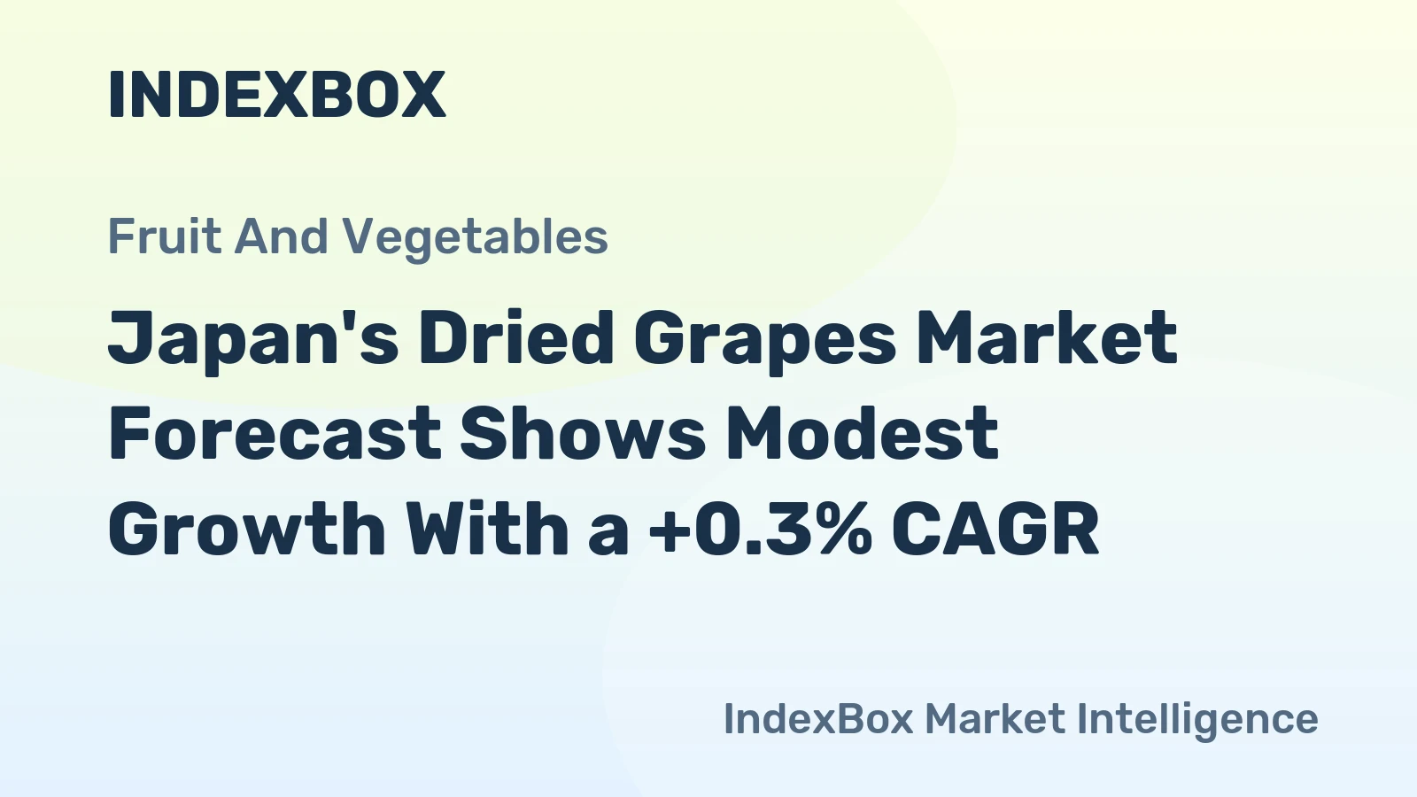 Japan's Dried Grapes Market Forecast Shows Modest Growth With a +0.3% CAGR