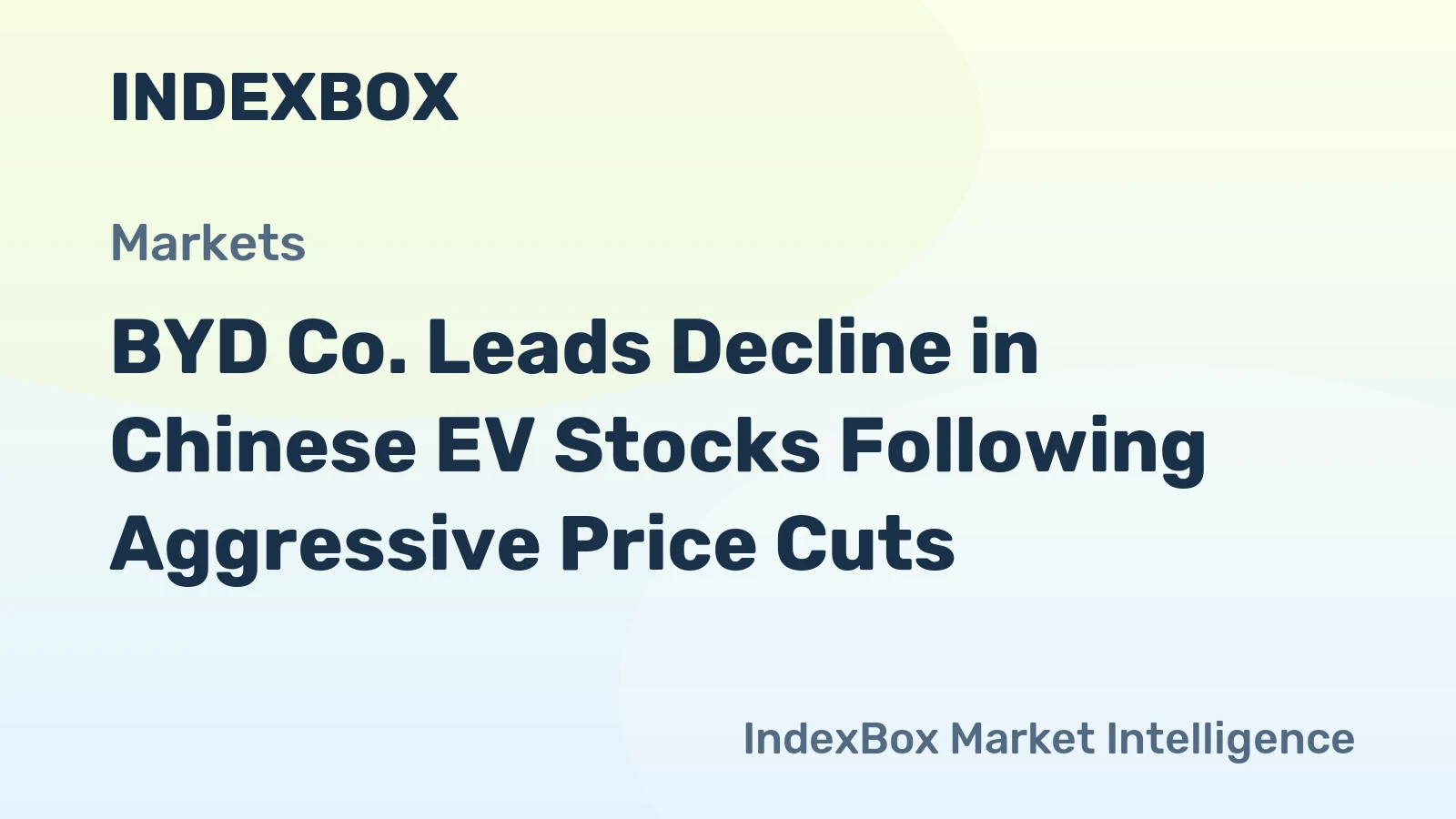 BYD Co. Leads Decline in Chinese EV Stocks Following Aggressive Price Cuts