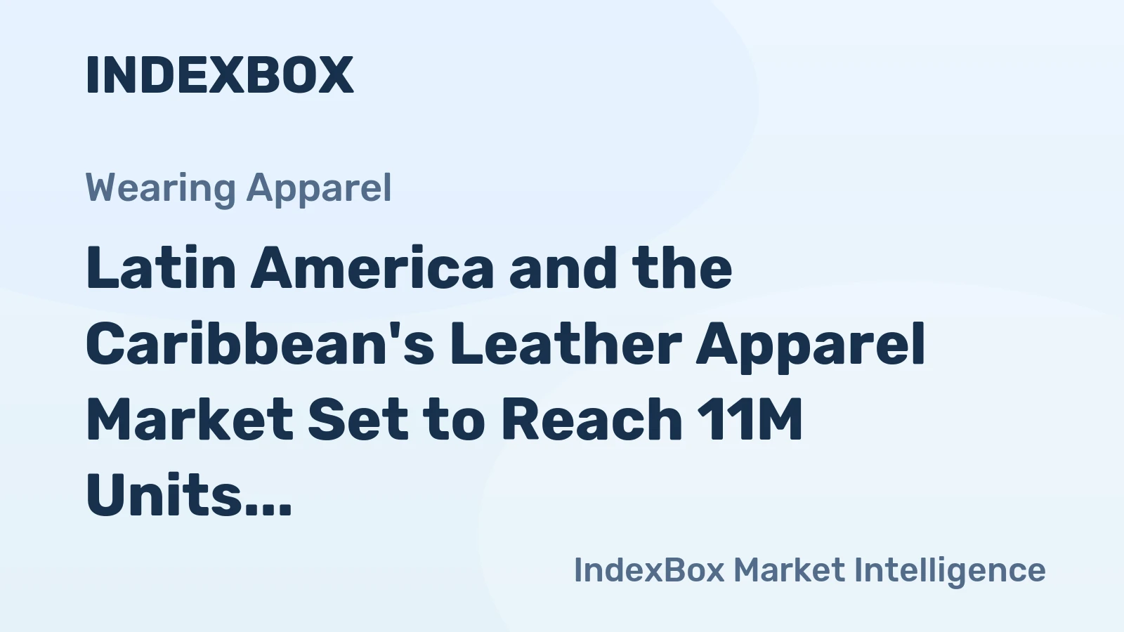 Latin America and the Caribbean's Leather Apparel Market Set to Reach 11M Units and $1.3B by 2035