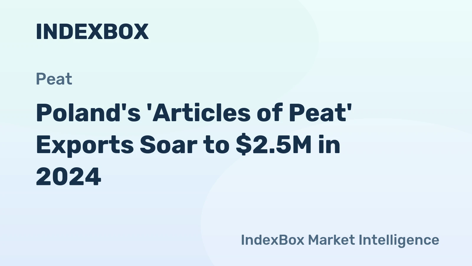 Poland's 'Articles of Peat' Exports Soar to $2.5M in 2024