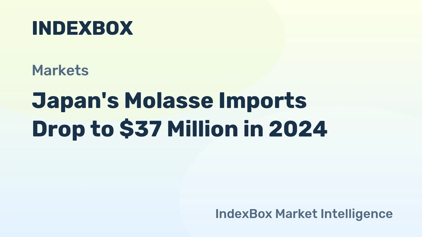 Japan's Molasse Imports Drop to $37 Million in 2024