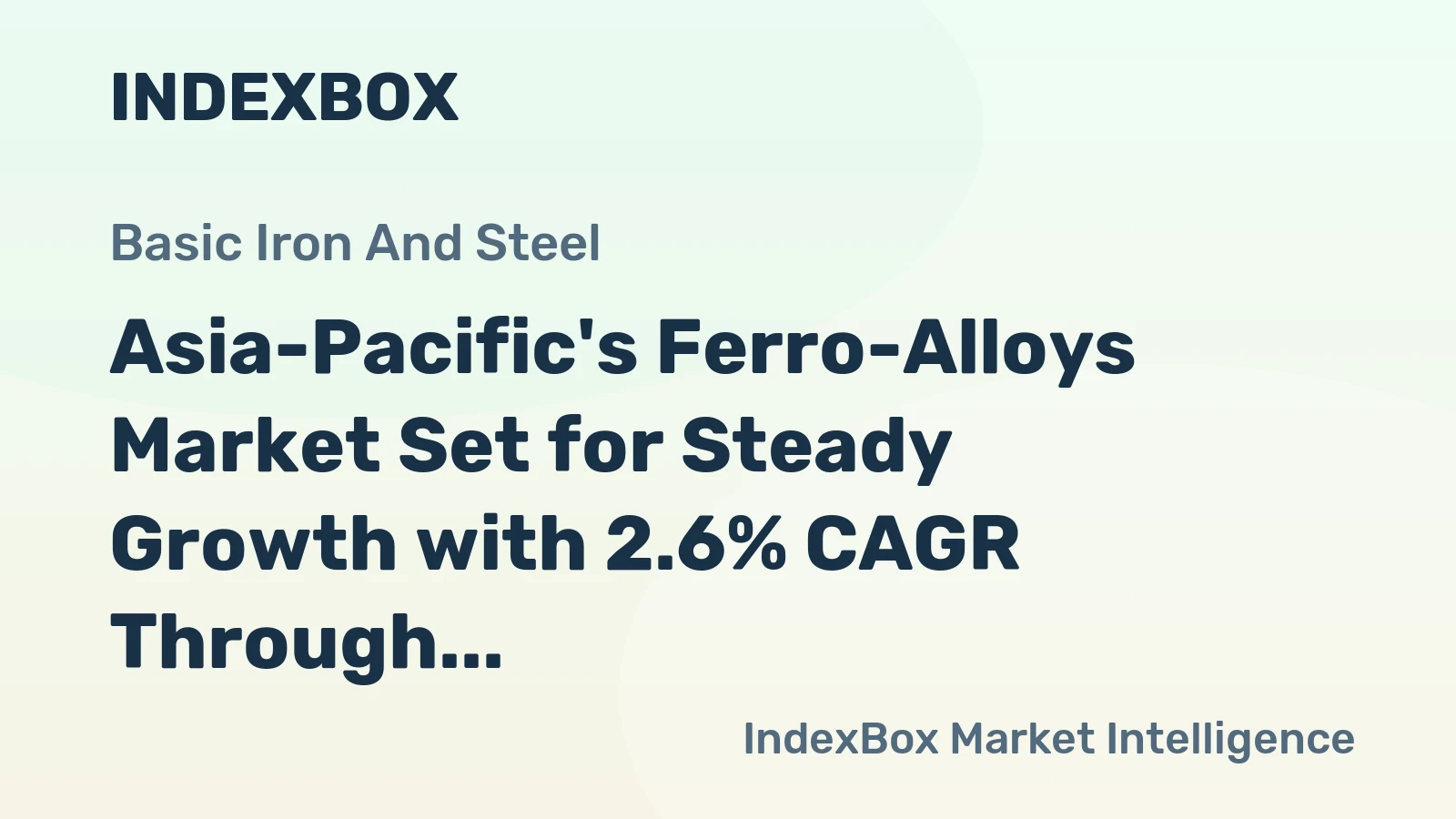 Asia-Pacific's Ferro-Alloys Market Set for Steady Growth with 2.6% CAGR Through 2035
