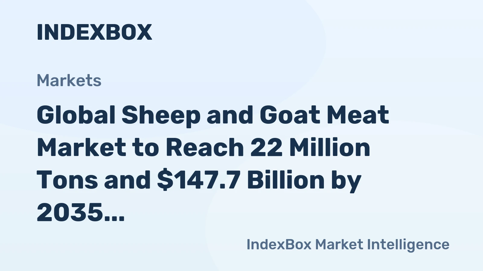 Global Sheep and Goat Meat Market to Reach 22 Million Tons and $147.7 Billion by 2035