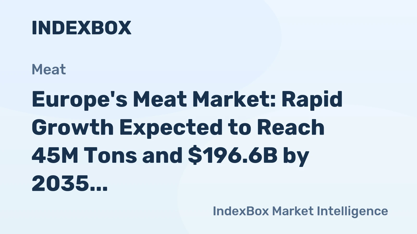 Europe's Meat Market: Rapid Growth Expected to Reach 45M Tons and $196.6B by 2035