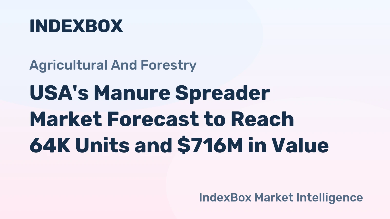 USA's Manure Spreader Market Forecast to Reach 64K Units and $716M in Value