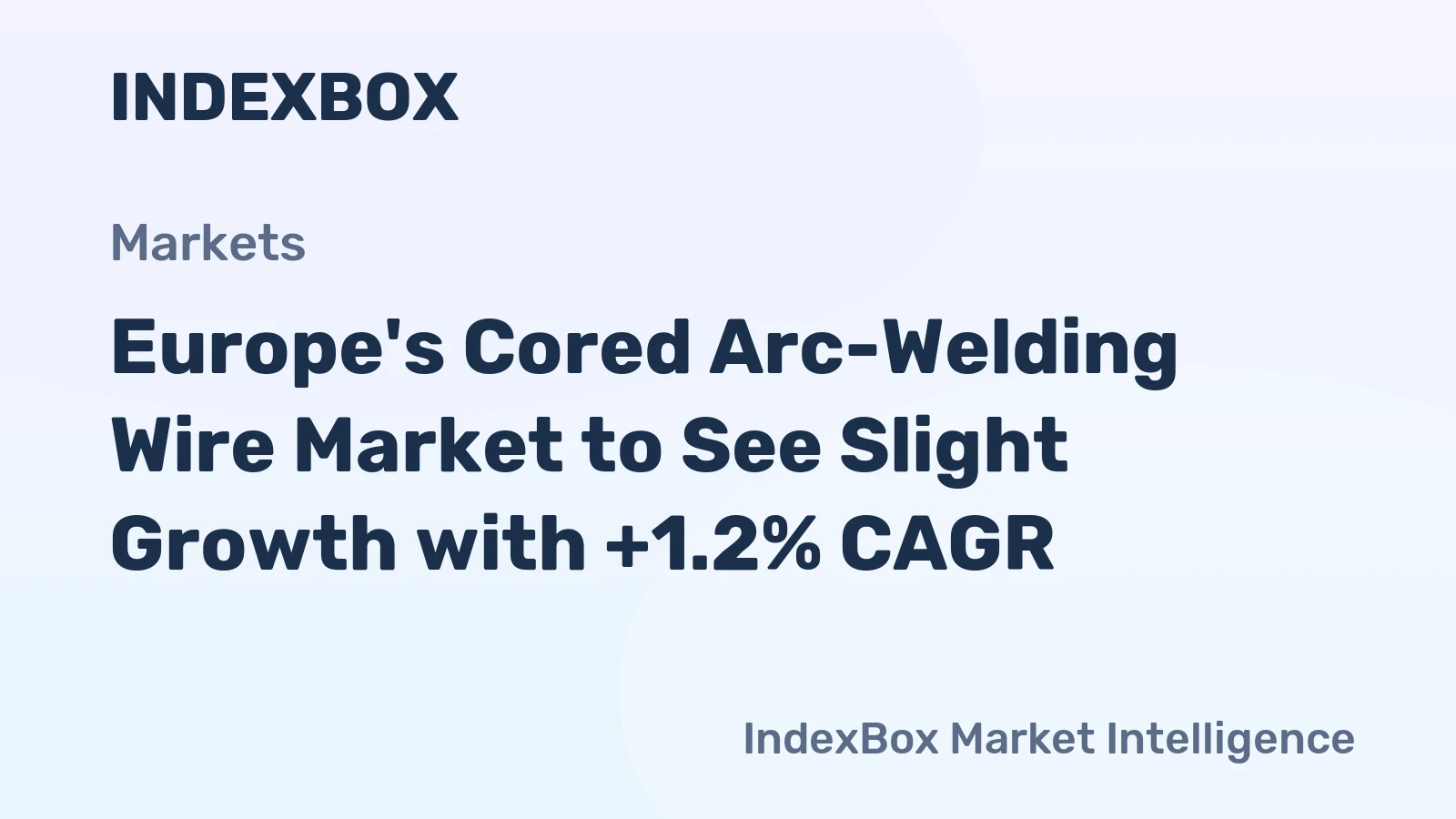 Europe's Cored Arc-Welding Wire Market to See Slight Growth with +1.2% CAGR