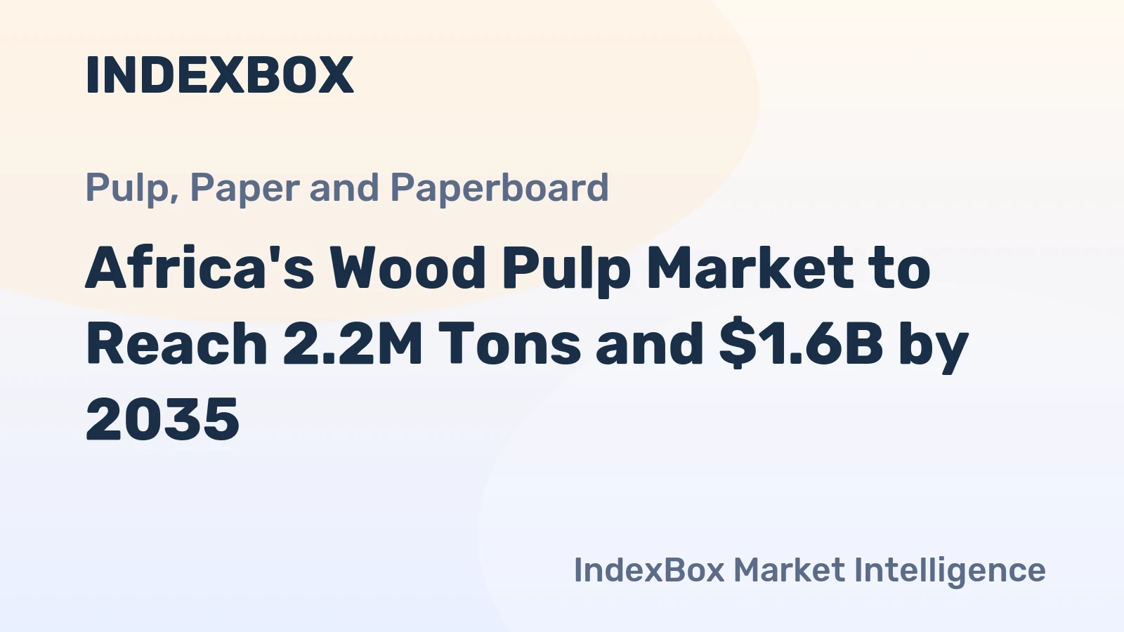 Africa's Wood Pulp Market to Reach 2.2M Tons and $1.6B by 2035