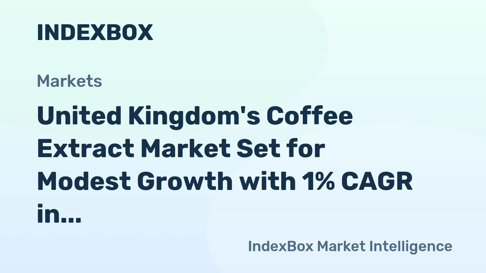 United Kingdom's Coffee Extract Market Set for Modest Growth with 1% CAGR in Value Through 2035