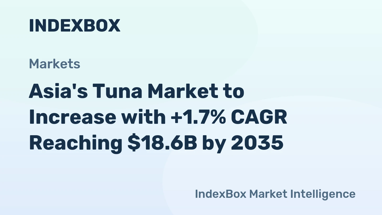 Asia's Tuna Market to Increase with +1.7% CAGR Reaching $18.6B by 2035