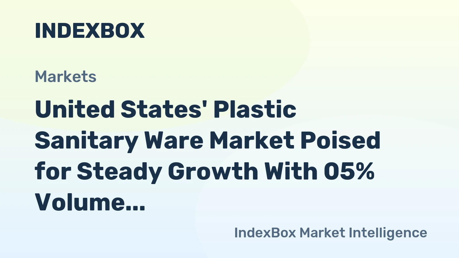 United States' Plastic Sanitary Ware Market Poised for Steady Growth With 05% Volume CAGR Through 2035