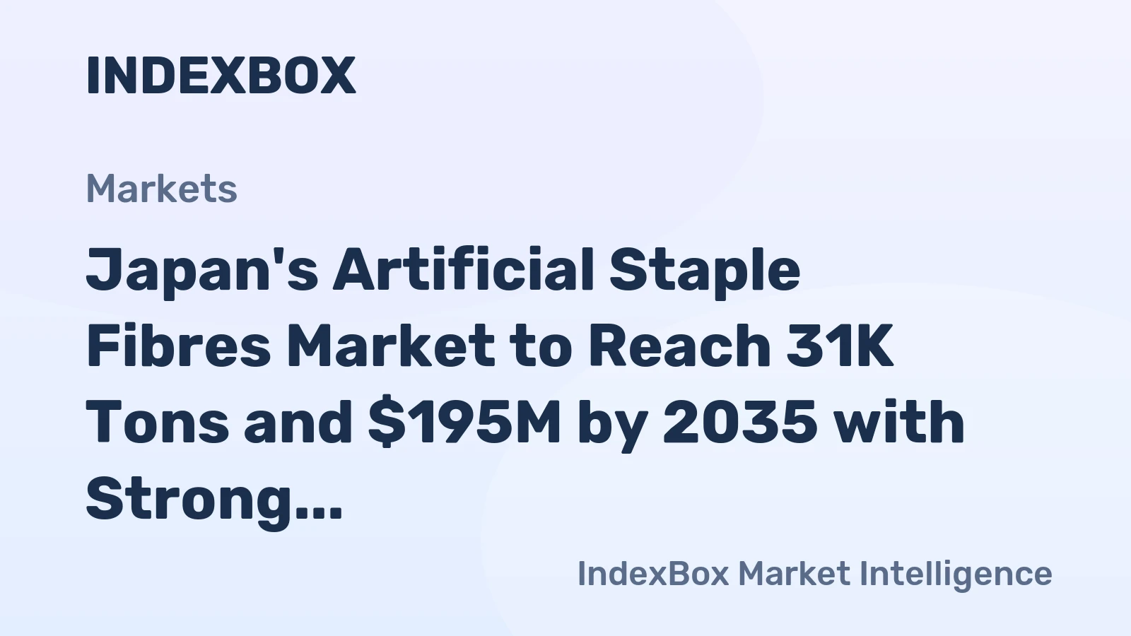 Japan's Artificial Staple Fibres Market to Reach 31K Tons and $195M by 2035 with Strong Demand
