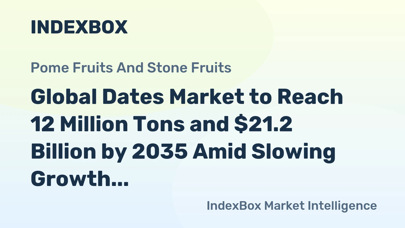 Global Dates Market to Reach 12 Million Tons and $21.2 Billion by 2035 Amid Slowing Growth