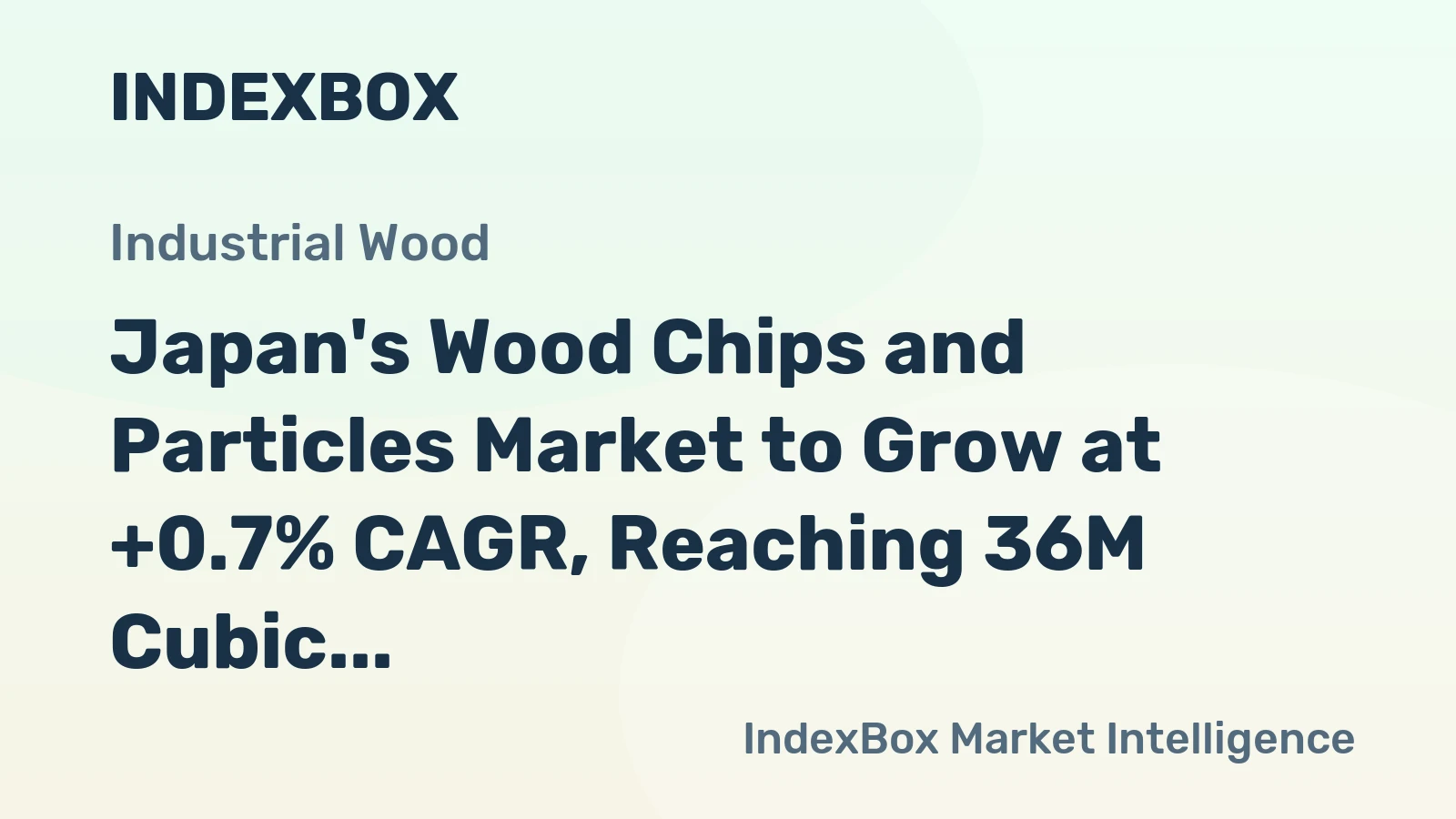 Japan's Wood Chips and Particles Market to Grow at +0.7% CAGR, Reaching 36M Cubic Meters by 2035