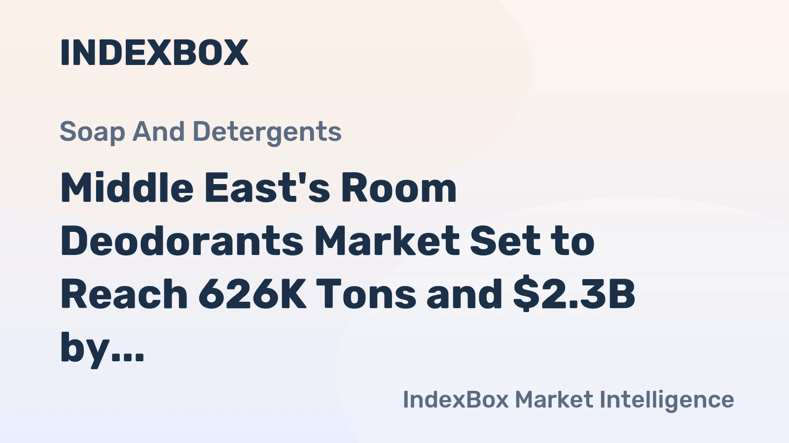 Middle East's Room Deodorants Market Set to Reach 626K Tons and $2.3B by 2035