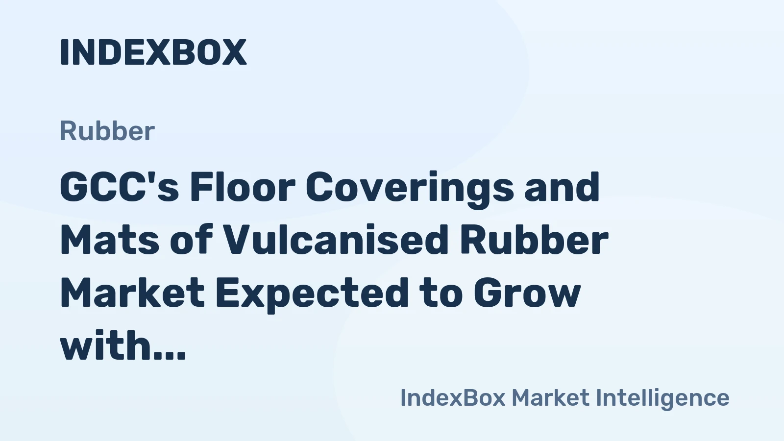 GCC's Floor Coverings and Mats of Vulcanised Rubber Market Expected to Grow with Market Volume Reaching 27K Tons and Market Value Reaching $65M by 2035