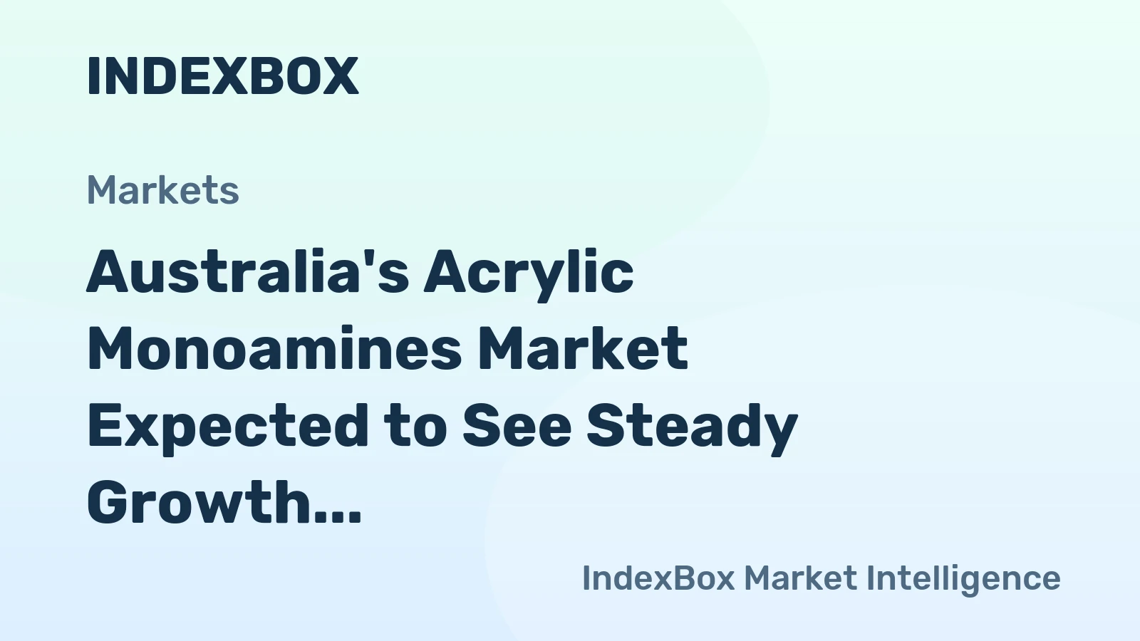 Australia's Acrylic Monoamines Market Expected to See Steady Growth with 2.5K tons volume by 2035